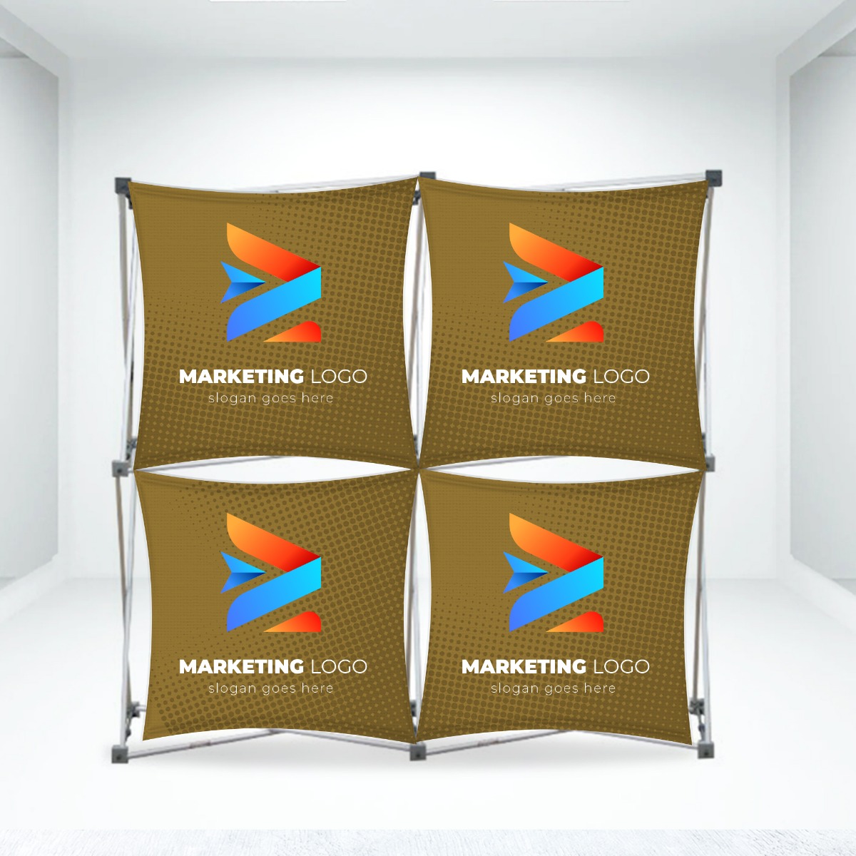 2x2 Floor Grid Pop Up Display