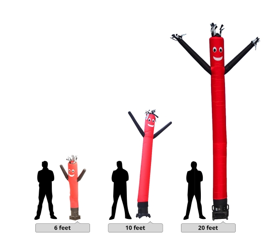 Red with Black Arms Inflatable Tube Man