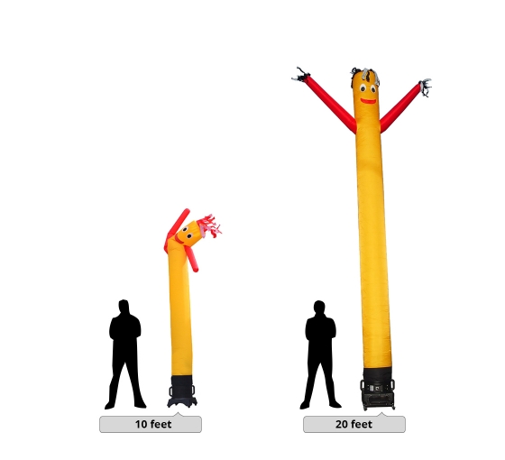 Yellow with Red Arms Inflatable Tube Man