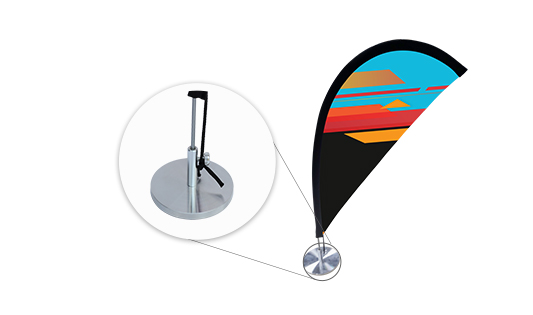 Personalized Desk Flags, Small Promotional Flags for Advertising Circle One