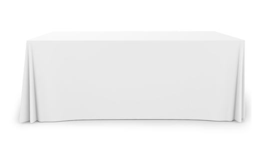 Blank Trade Show Table Throws, Blank Full Color Table Covers