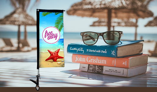 Personalized Clip Flags, Small Custom Printed Flags for Advertising Online