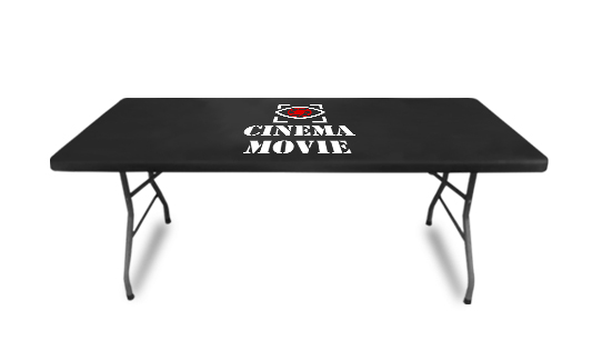 Buy Custom Rectangle Table Top Covers with Logo Circle One