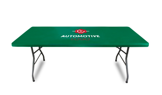 Buy Custom Rectangle Table Top Covers with Logo Circle One